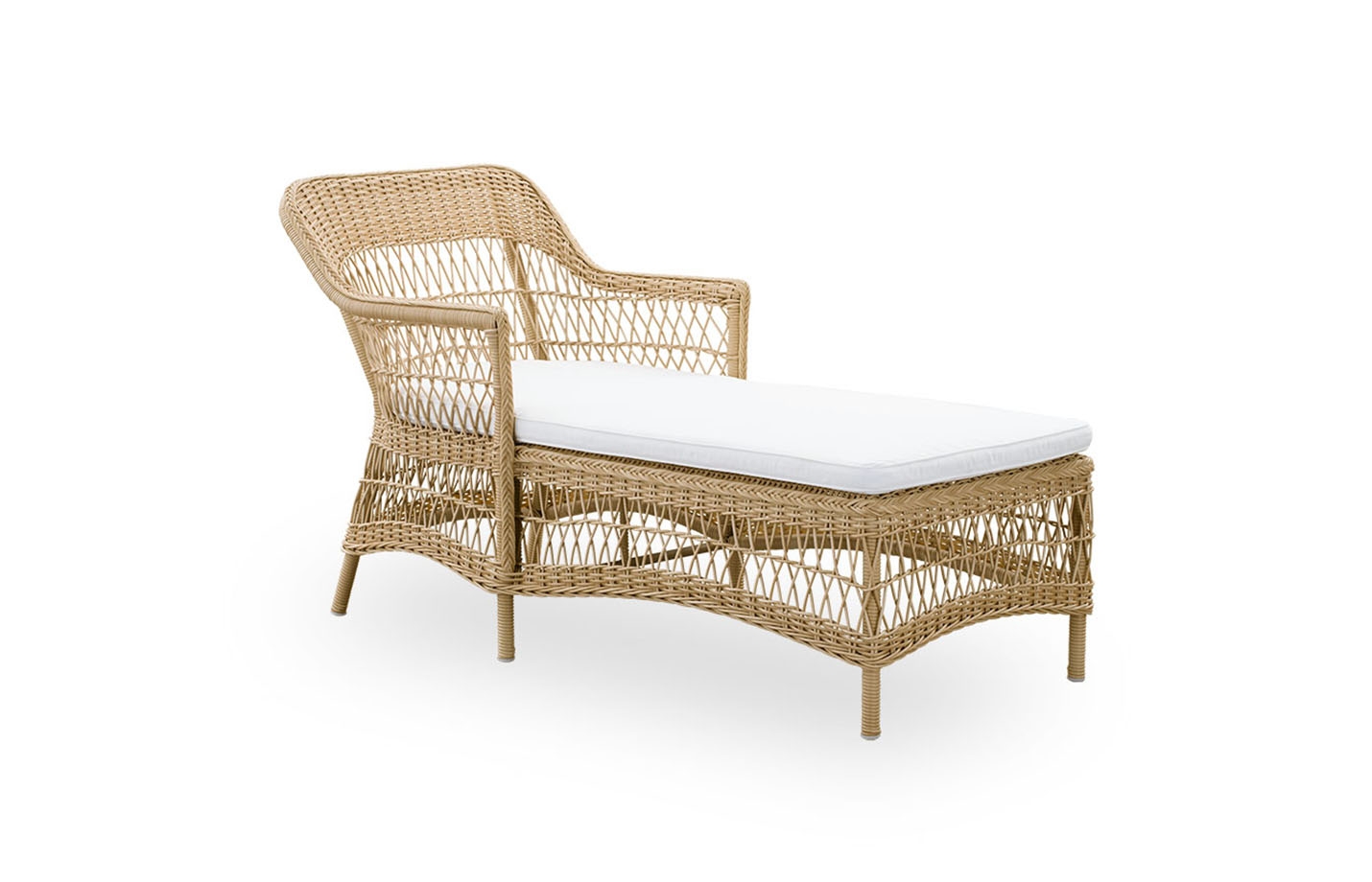 QUALITY POLY RATTAN SUNBED WITH CUSHION 10CM