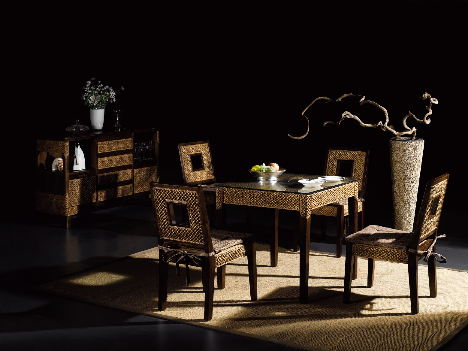 QUALITY POLY RATTAN DINNING SET