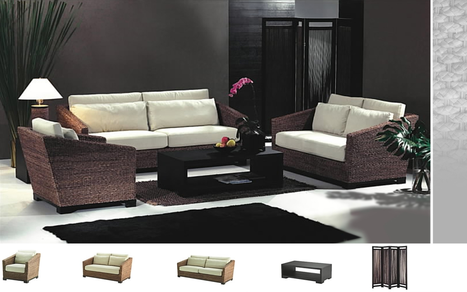 QUALITY POLY RATTAN SOFA SET