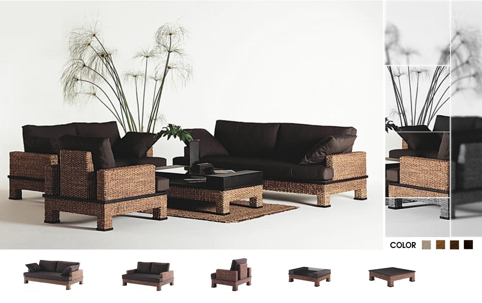 QUALITY POLY RATTAN SOFA SET