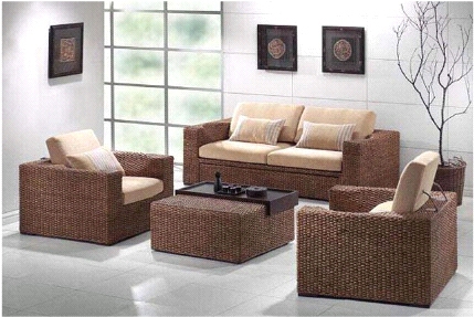 QUALITY POLY RATTAN SOFA SET