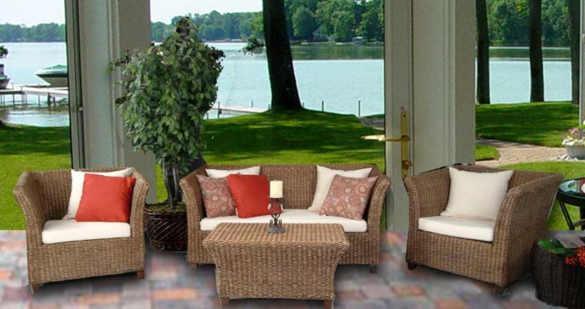 QUALITY POLY RATTAN SOFA SET